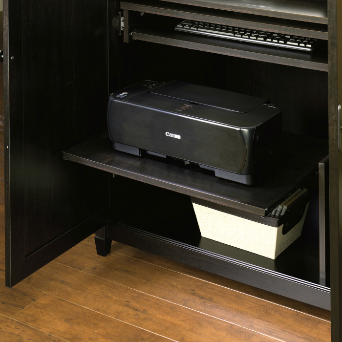 Space-Saving Computer Armoire with Concealed Work Desk - GetdatGadget