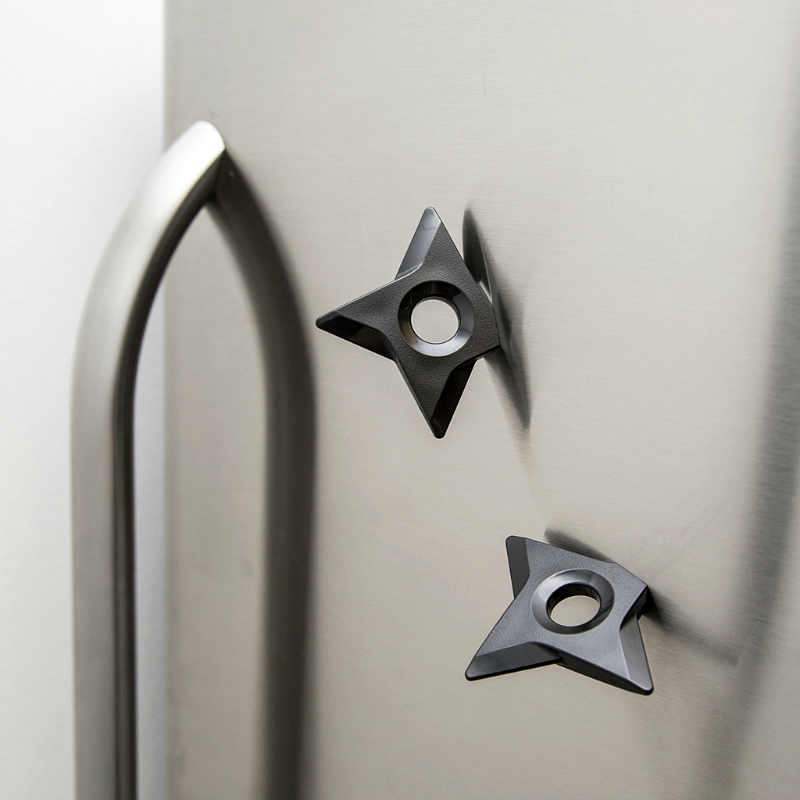 Be a Ninja with the Black Ninja Shuriken Magnet - GetdatGadget
