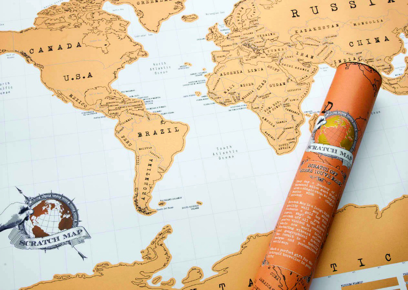 Show Off Your Travels with the Luckies of London Scratch Map - GetdatGadget