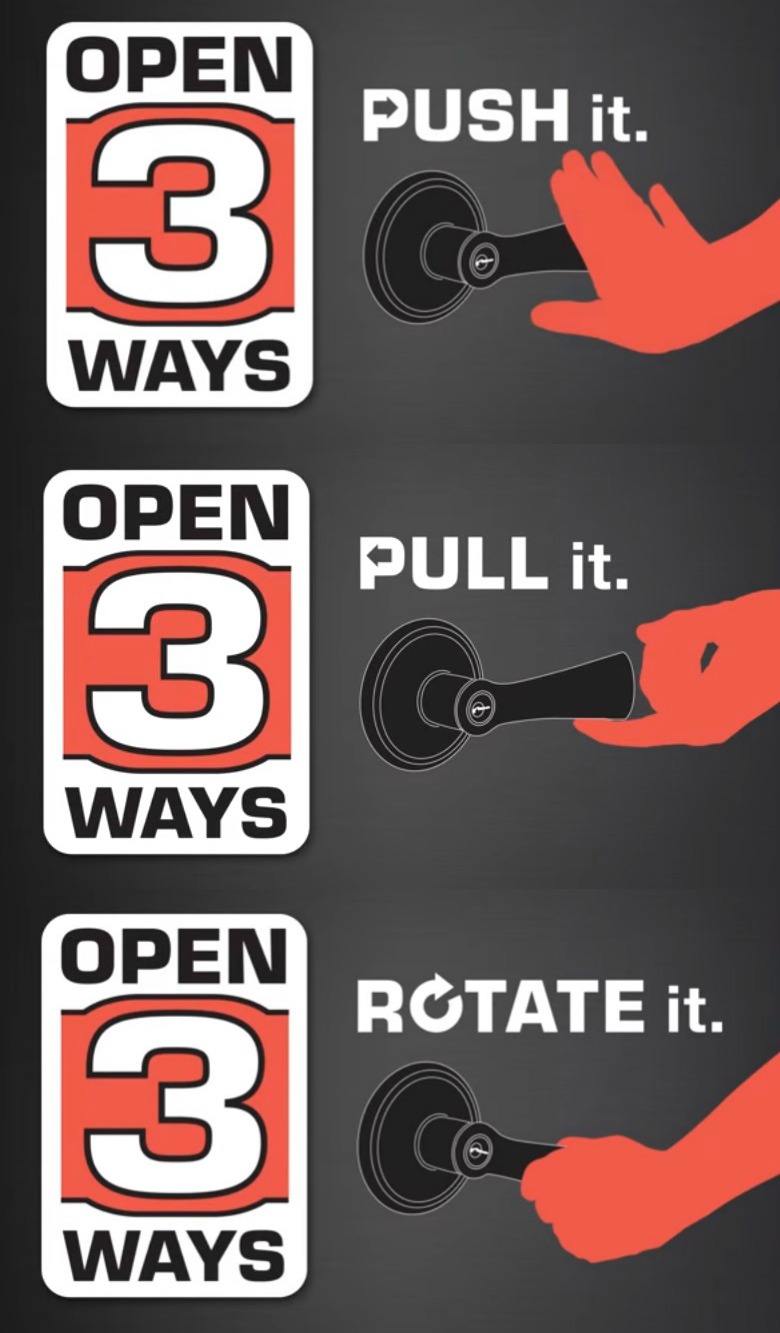 Push Pull Rotate Door Lock Opens 3 Different Ways - GetdatGadget