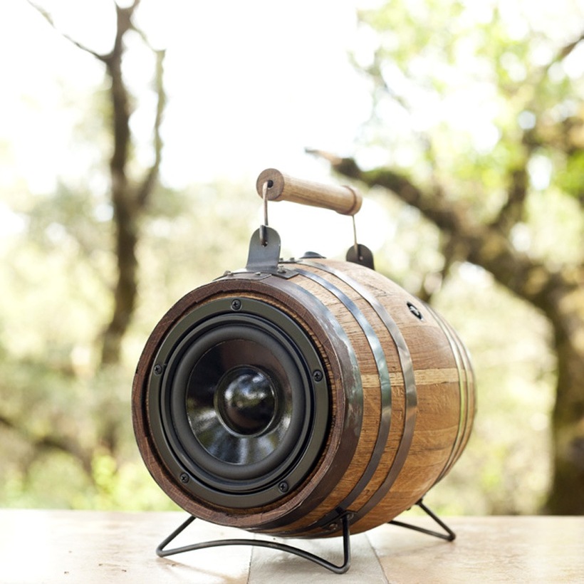 Boomcase Barrel: Portable Sound System in a Vintage Barrel - GetdatGadget