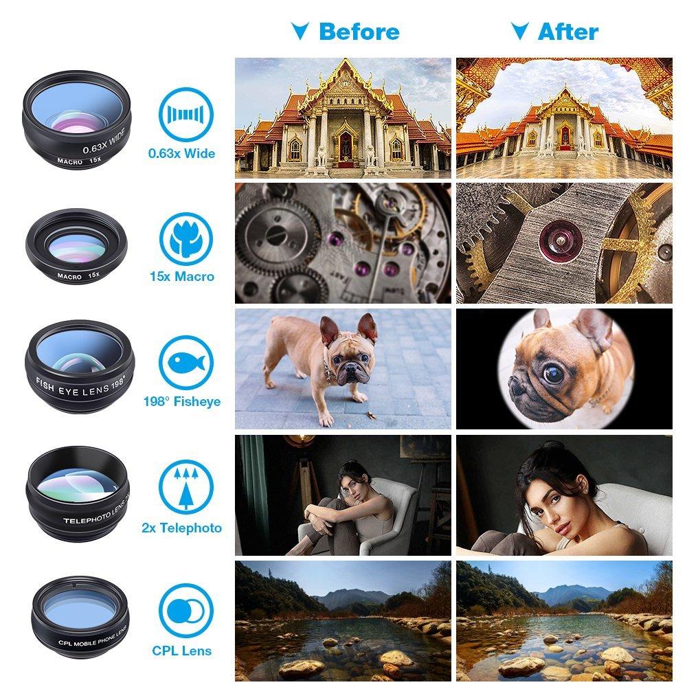 Apexel 10-in-1 Lens Kit Adds 10 Fun Lenses to your Cell Phone ...