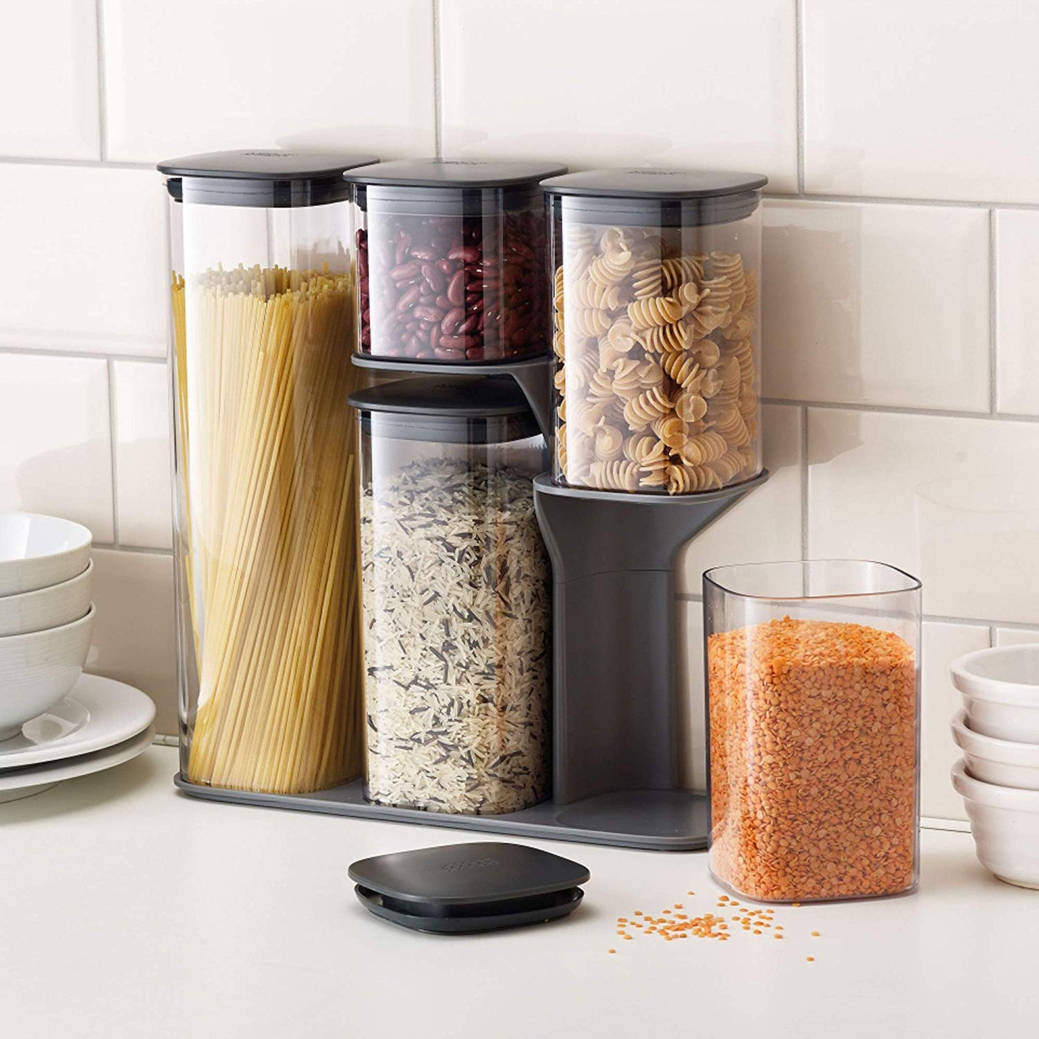 Joseph Joseph Podium Storage Container Set Frees Countertop Space ...