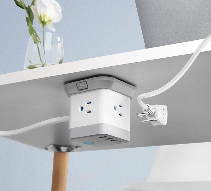 BESTEK Power Strip Stylish Cube Form Factor - GetdatGadget