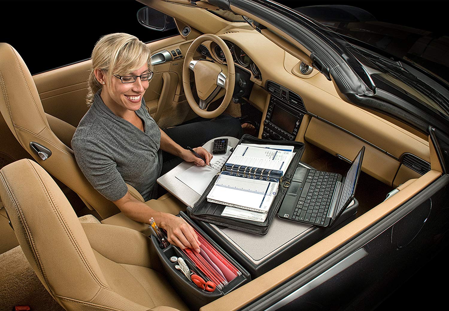 AutoExec Car Desk Turns your Car into your Office - GetdatGadget