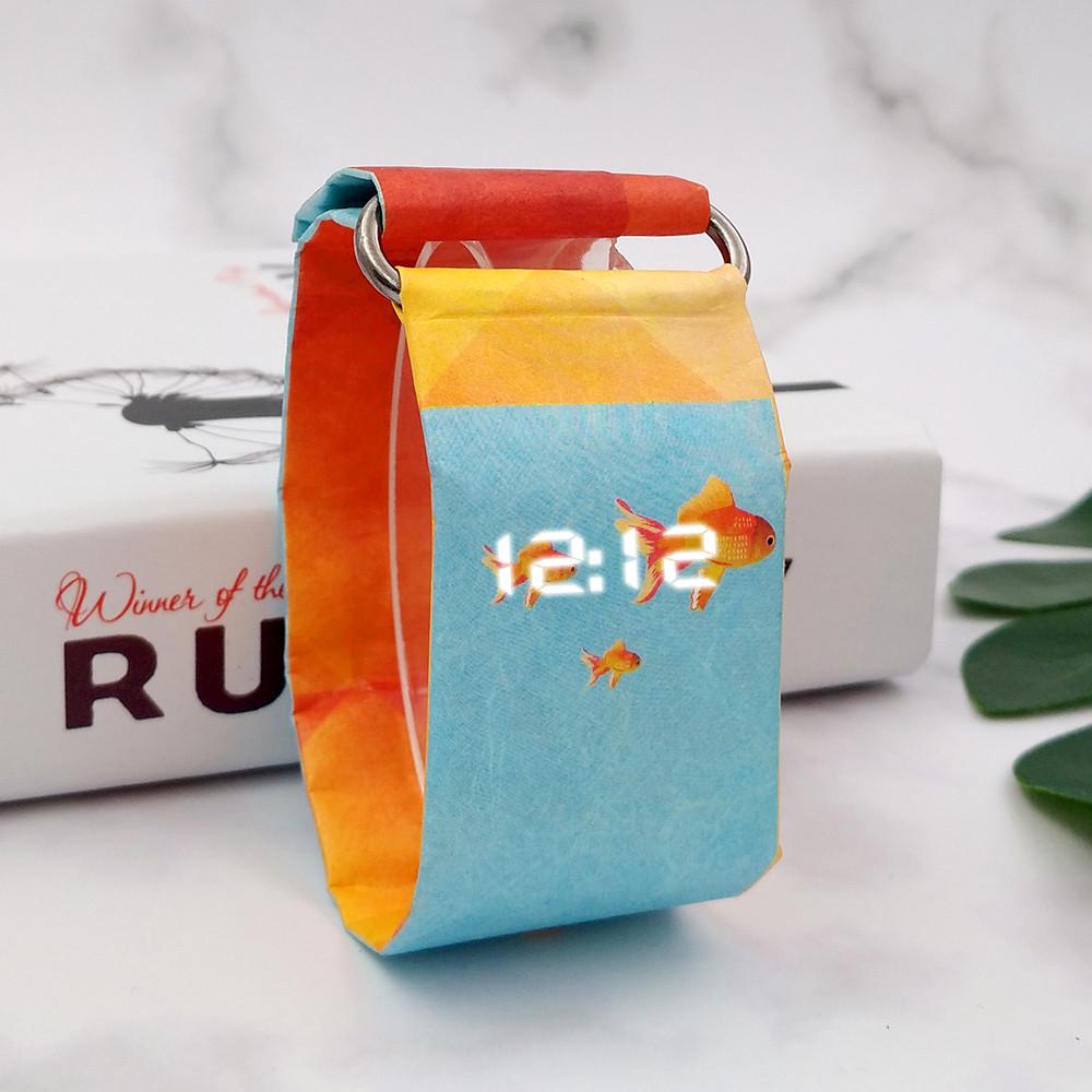 Waterproof Paper Watch - Digital Wristwatch Hidden in a Paper Wristband ...